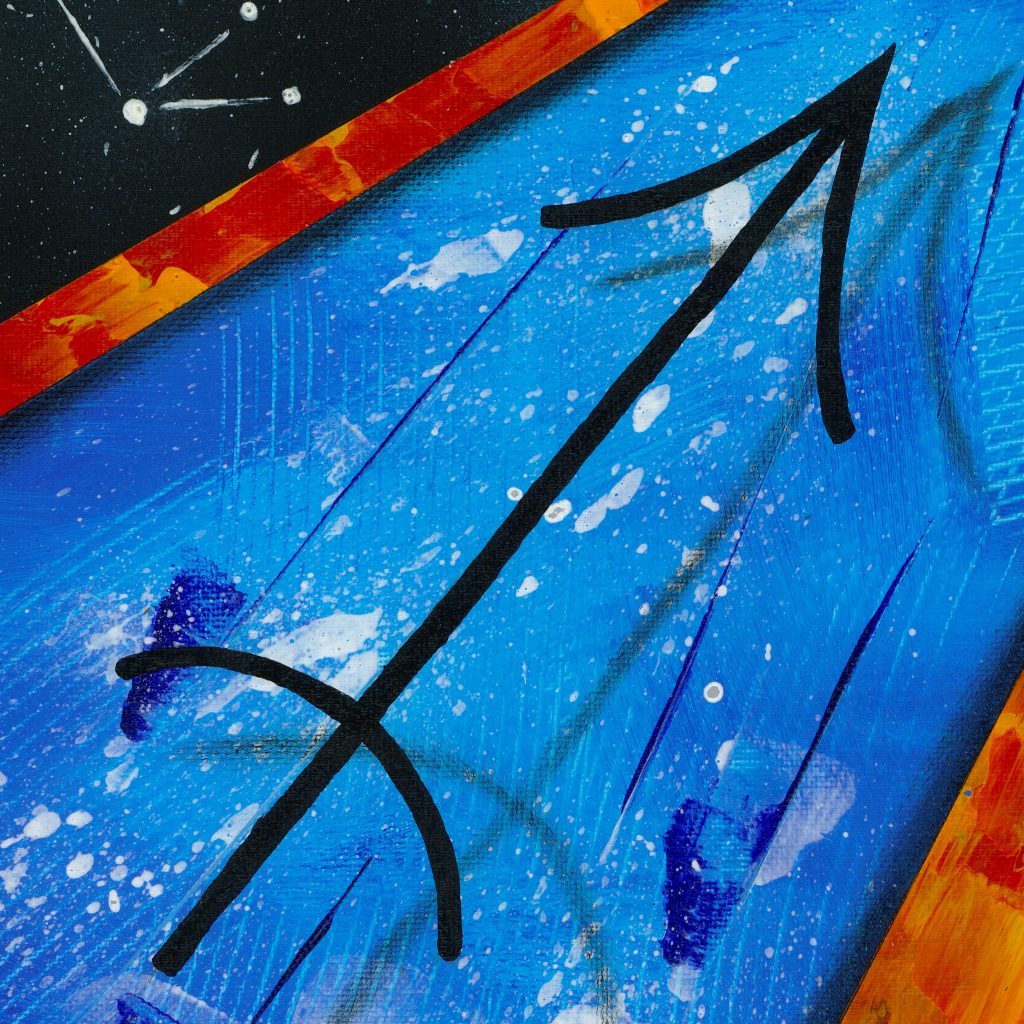 Sagittarius - Contemporary Designer Abstract Paint Wall Art
